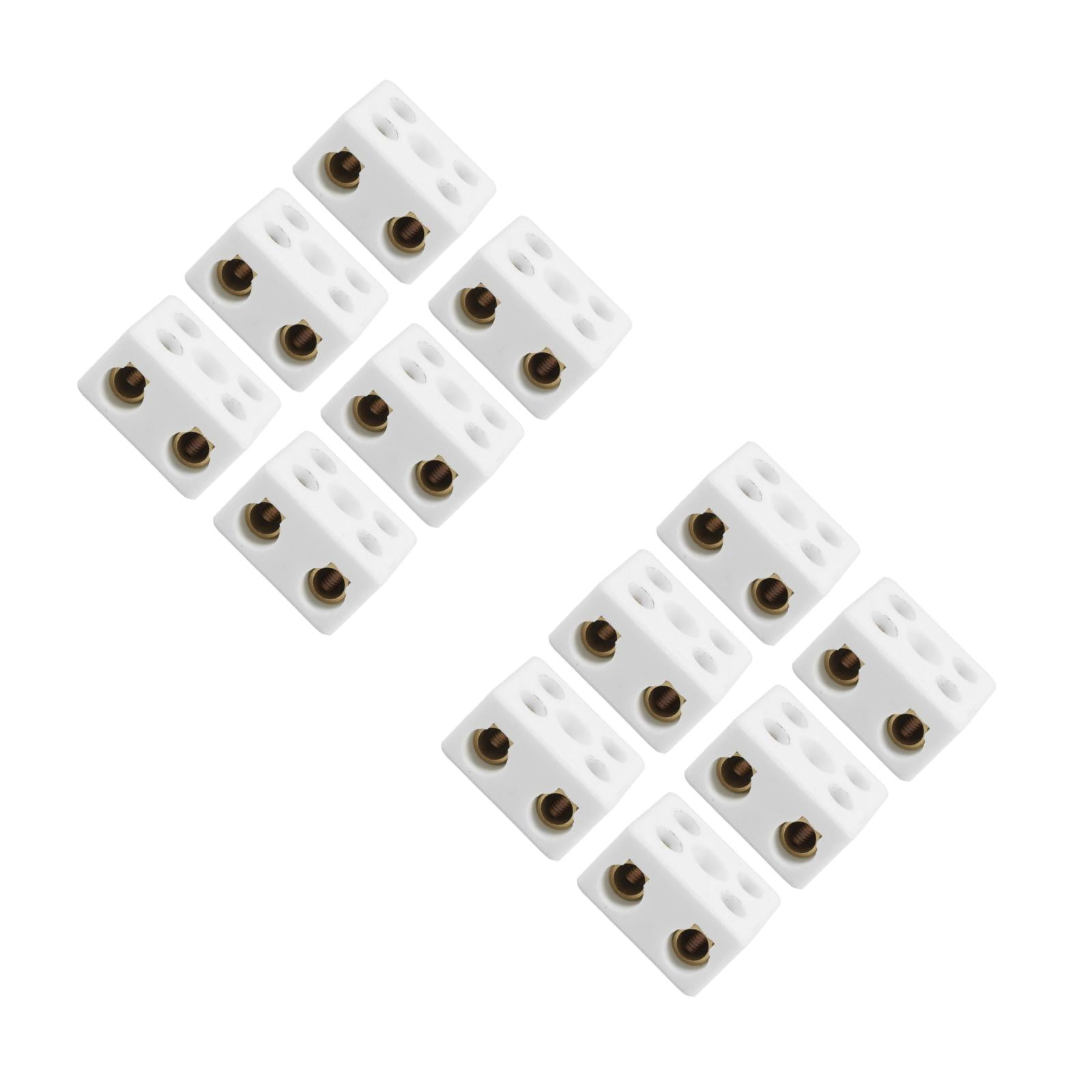Raindrops 12 pcs High Temp Porcelain Ceramic Connectors 2 Position ...