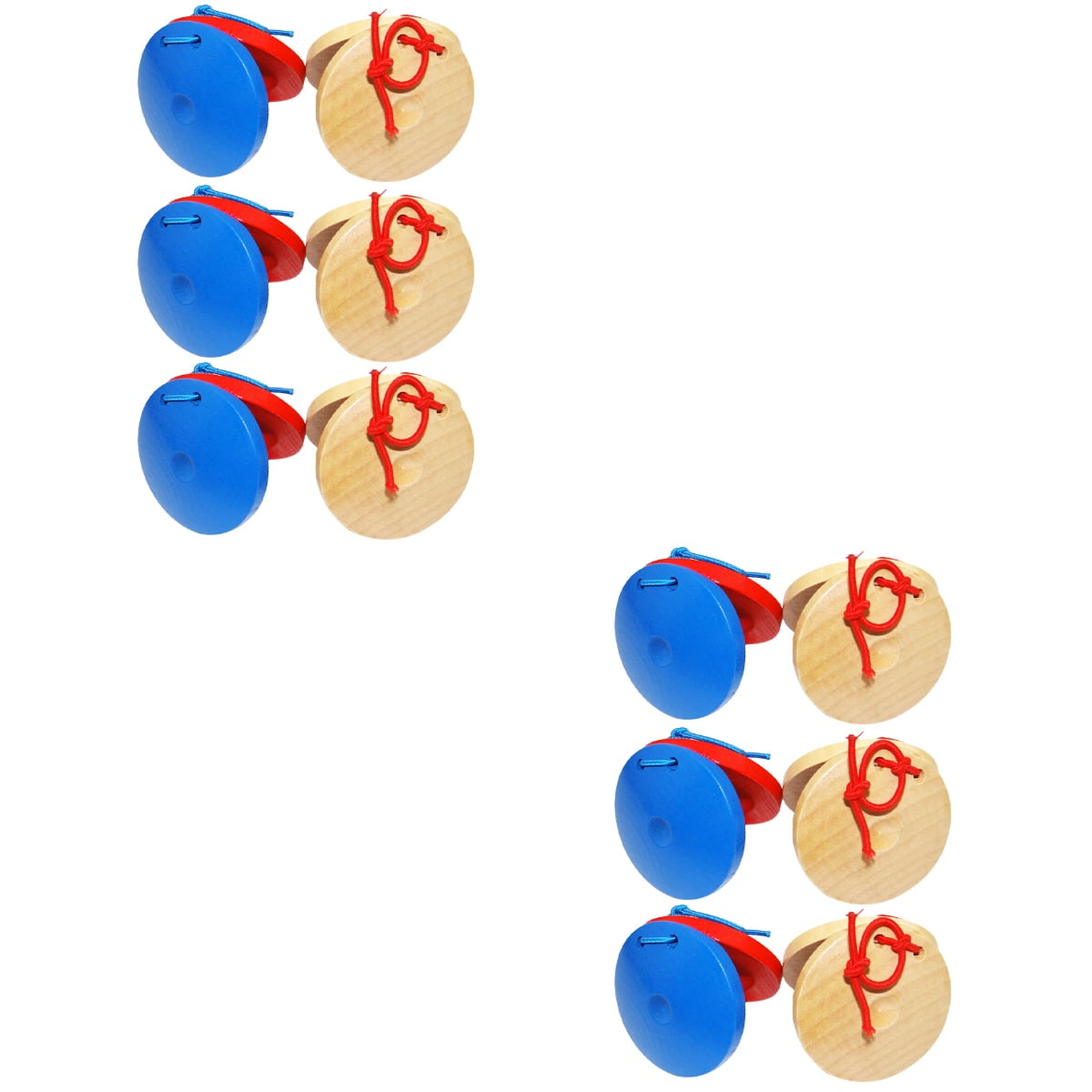 Raindrops 12 pcs Kids Castanets Wooden Castanet Toys Musical Early ...