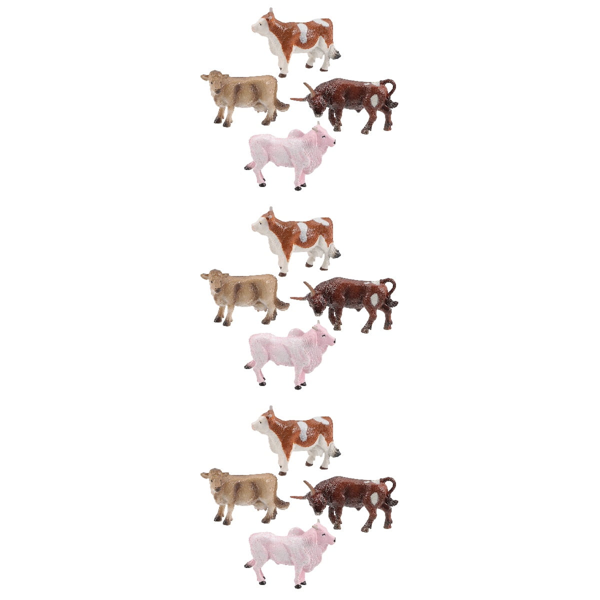 Raindrops 12 pcs Mini Cows Bonsai Miniature Animals Figurines Garden ...