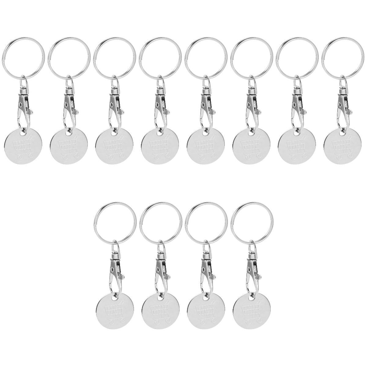 Raindrops 12 pcs Shopping Trolley Token Keychain Shopping Trolley Token ...