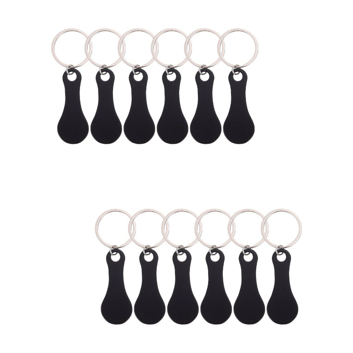 Raindrops 12 pcs Shopping Trolley Tokens Stainless Steel Key Ring ...