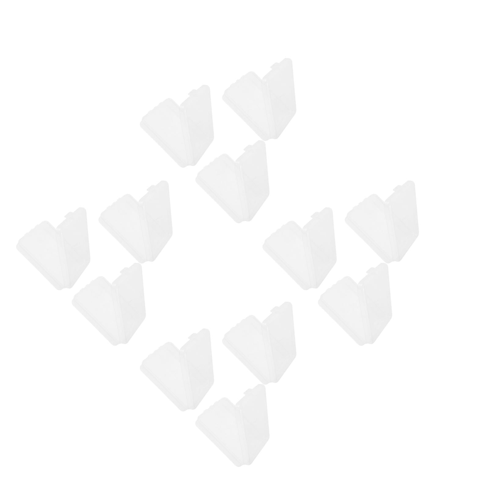 Raindrops WORGEOUS 12 pcs Small Clear Plastic Organizer Boxes with Hinged Lids Rectangular ...