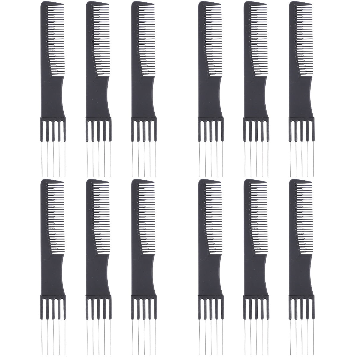 Raindrops 12 pcs Steel Needle Fork Combs Corrugated Hair Style Combs ...