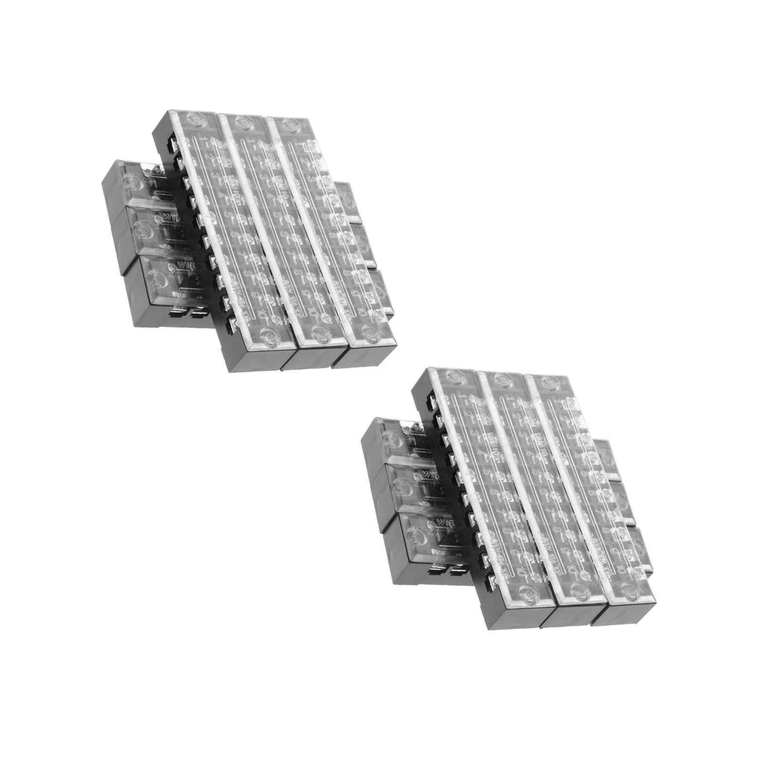 Raindrops 12 pcs TB-1510 Terminal Block Wire Connector 15A 10-position Fixed Terminal Block ...