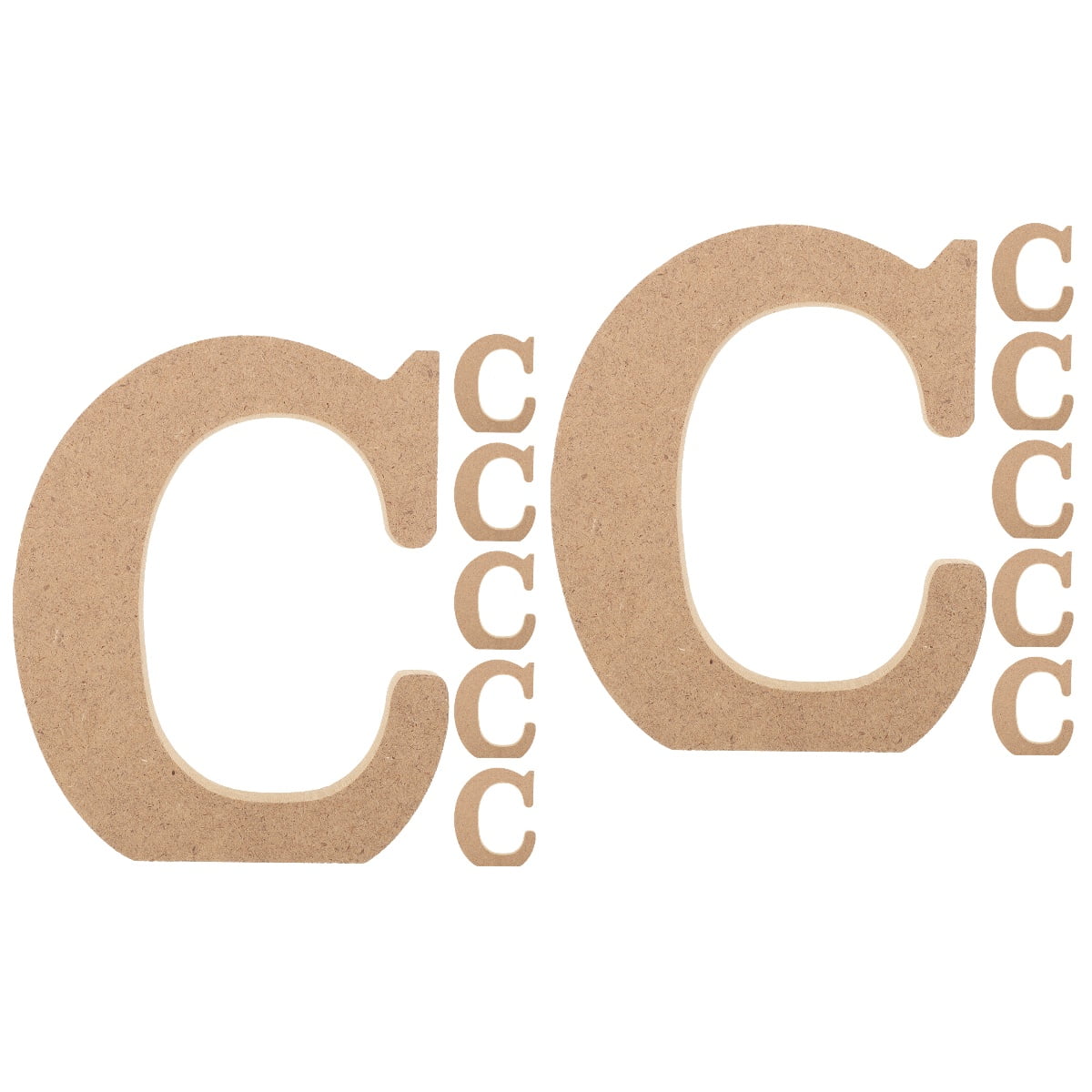 Raindrops 12 pcs Unfinished Blank Wooden Letter C Letter Sign Wall ...