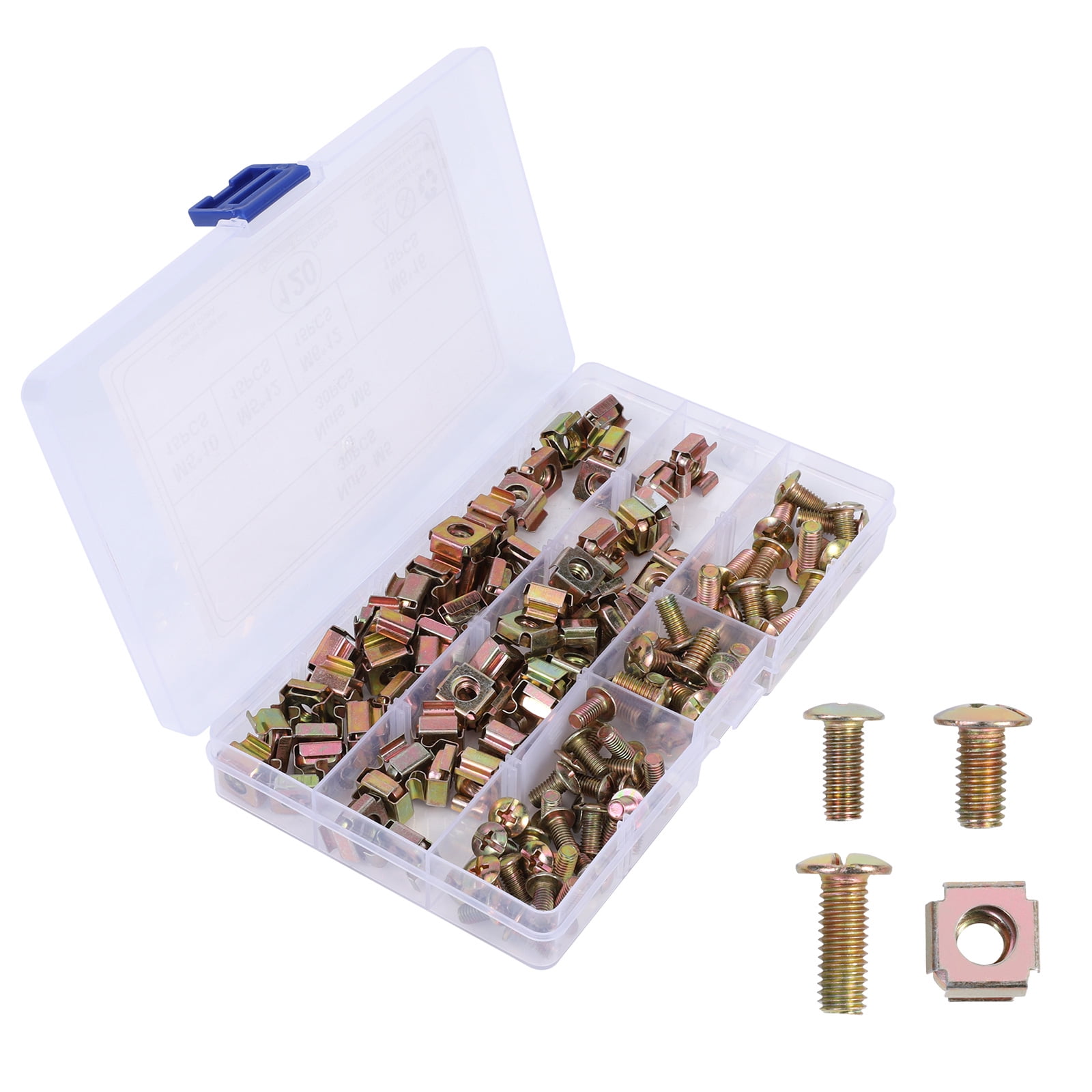 Raindrops 120 Pcs/Box M5 Nut Lock Square Hole Hardwares Cage Nuts Rack ...