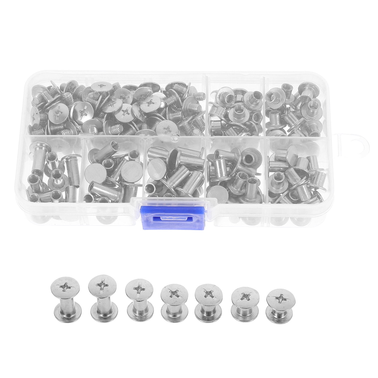 Raindrops 120 Sets Screw Back Rivets Stud Set Round Purse Feet Metal ...
