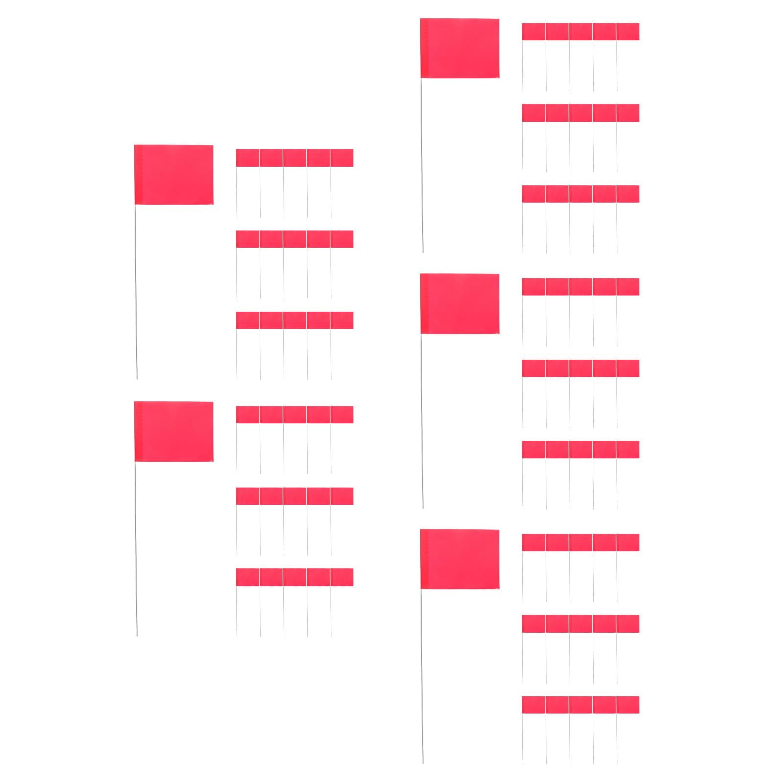 Raindrops 120 pcs Stainless Steel Stake Marking Flags for Industrial ...