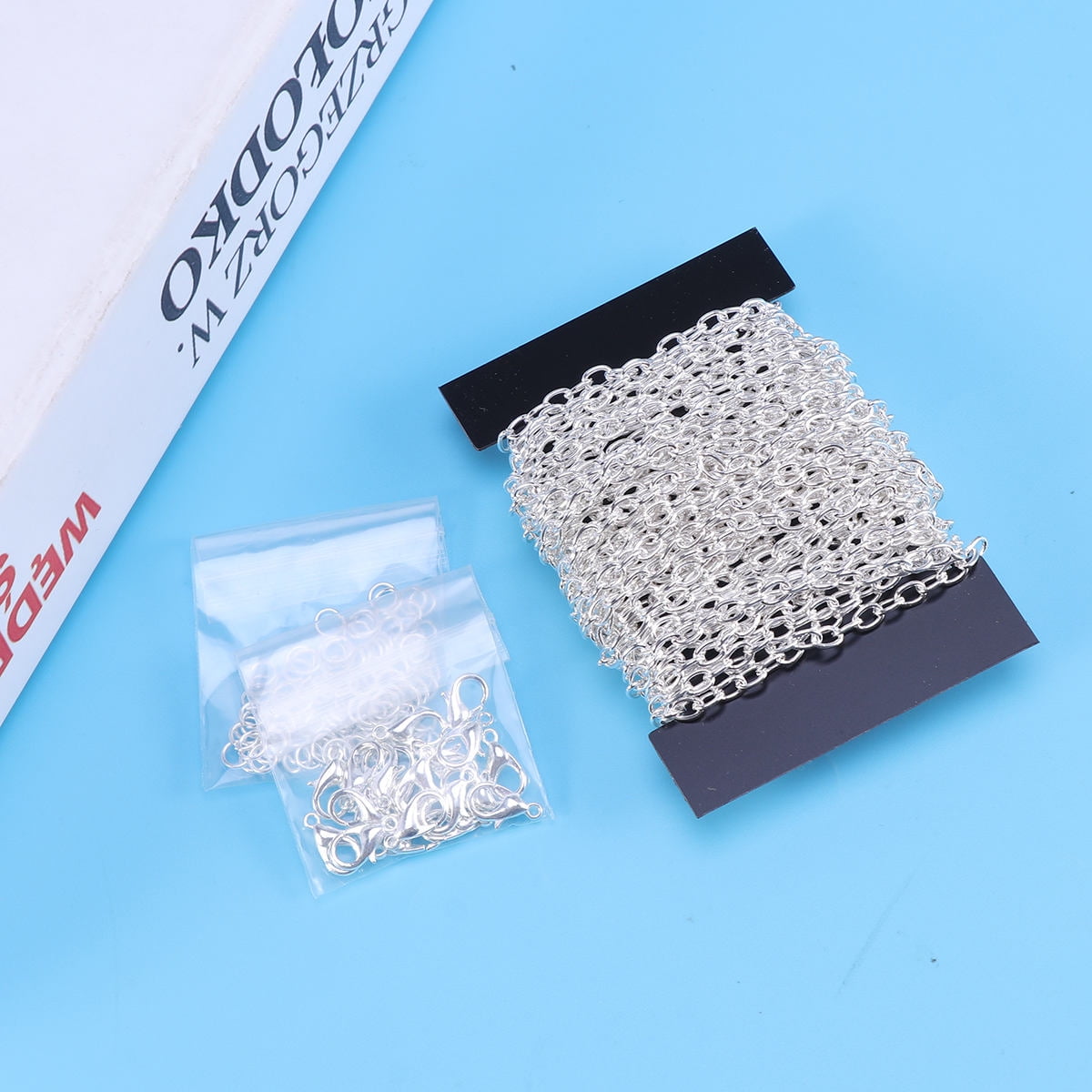 Raindrops 121Pcs Silver Plated Iron Jewelry Making Chain Link Chain ...