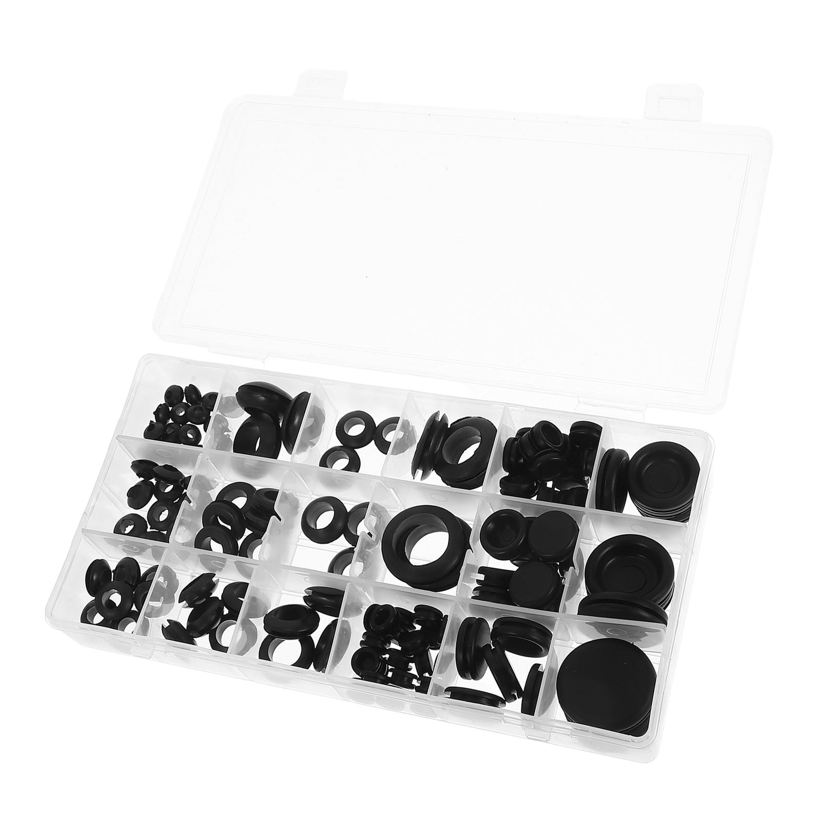 Raindrops Black Rubber Grommets for Electrical Wiring 125Pcs for Gasket ...