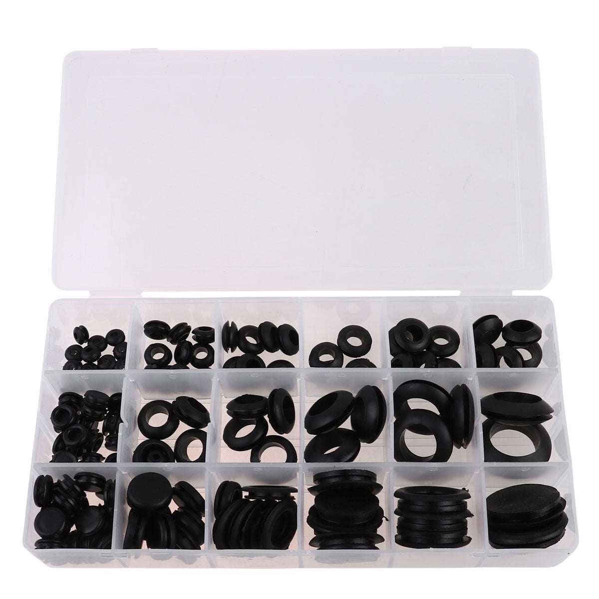 Raindrops 125pcs Black Rubber Seal Ring Type Rubber Grommets Retaining ...