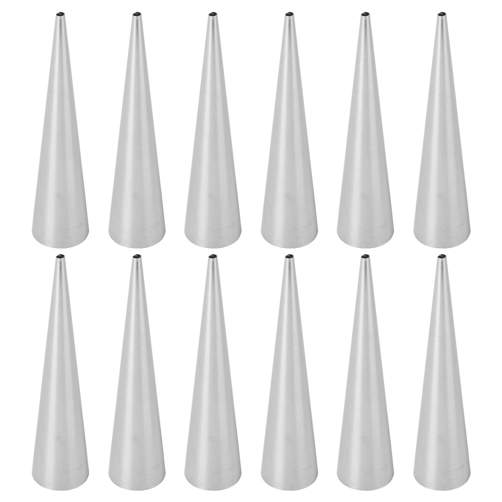 Raindrops 12PCS Stainless Steel Pastry Cream Horn Molds Conical Tube ...