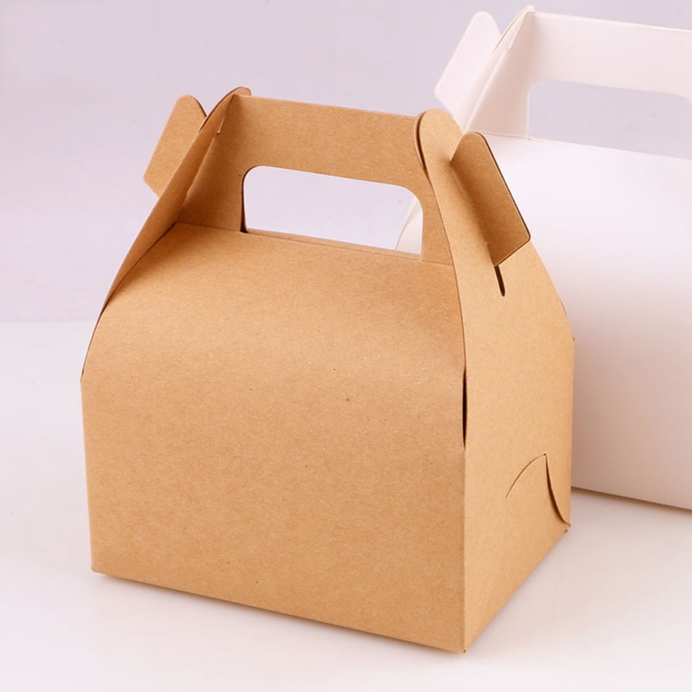 Raindrops 12Pack Light Brown Kraft Paper Gable Boxes for Party and ...