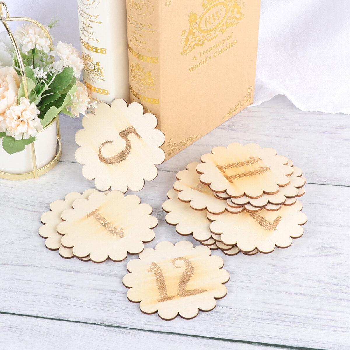 Raindrops 12Pcs Baby Photography Numbers in Beige Plastic for Monthly ...