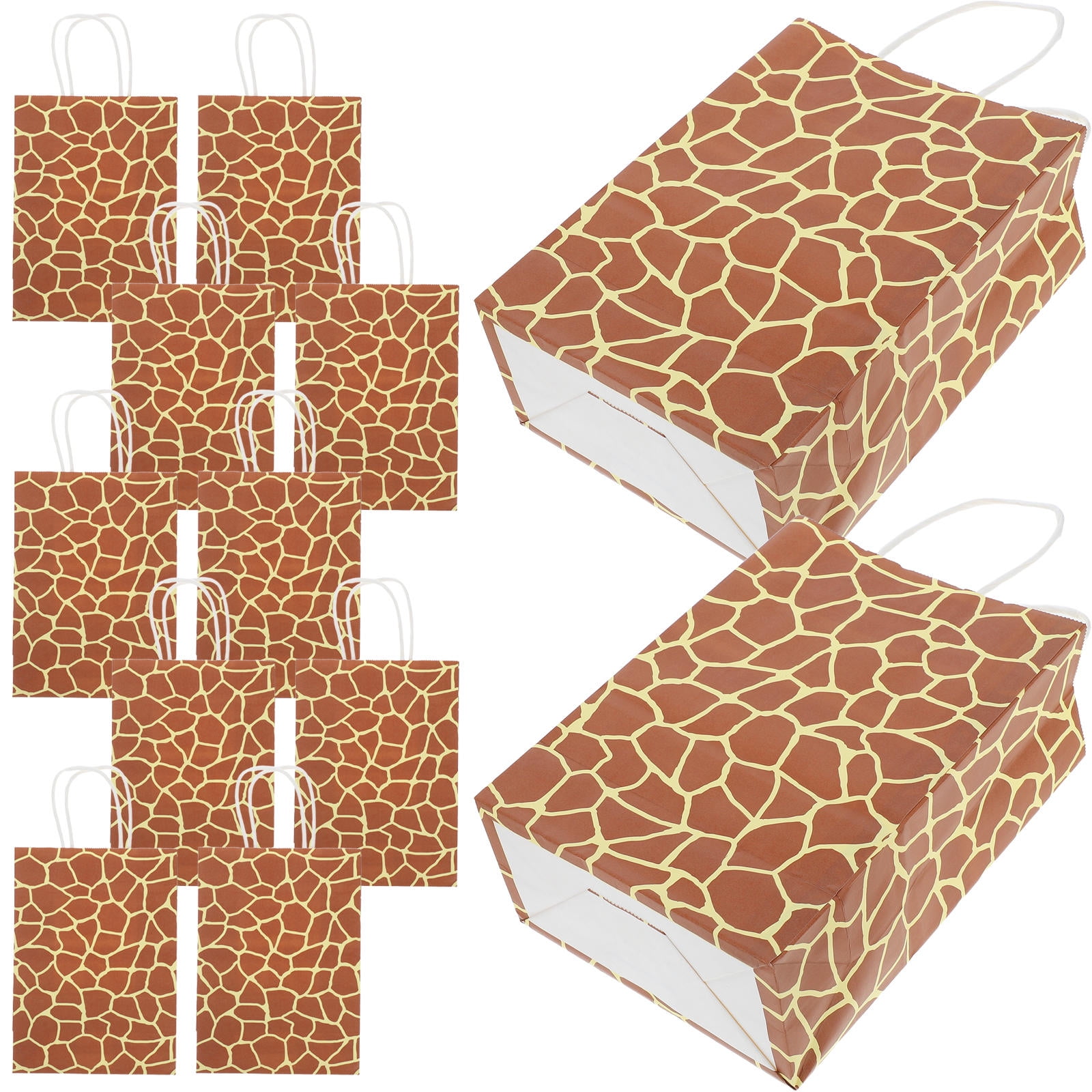 Raindrops 12Pcs Brown Leopard Print Paper Candy Treat Bags for Animal ...