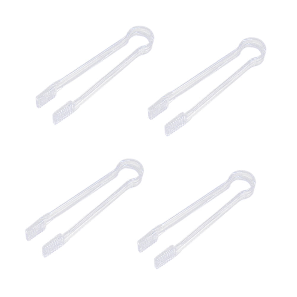 Raindrops 12Pcs Clear Ice Tongs for Freezer and Ice Bucket with Stable ...