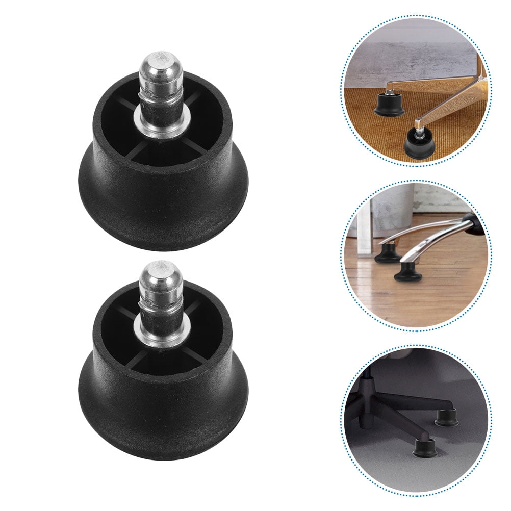 Raindrops 12Pcs Mini Fixed Caster Wheels Chair Caster Glides Black ABS ...