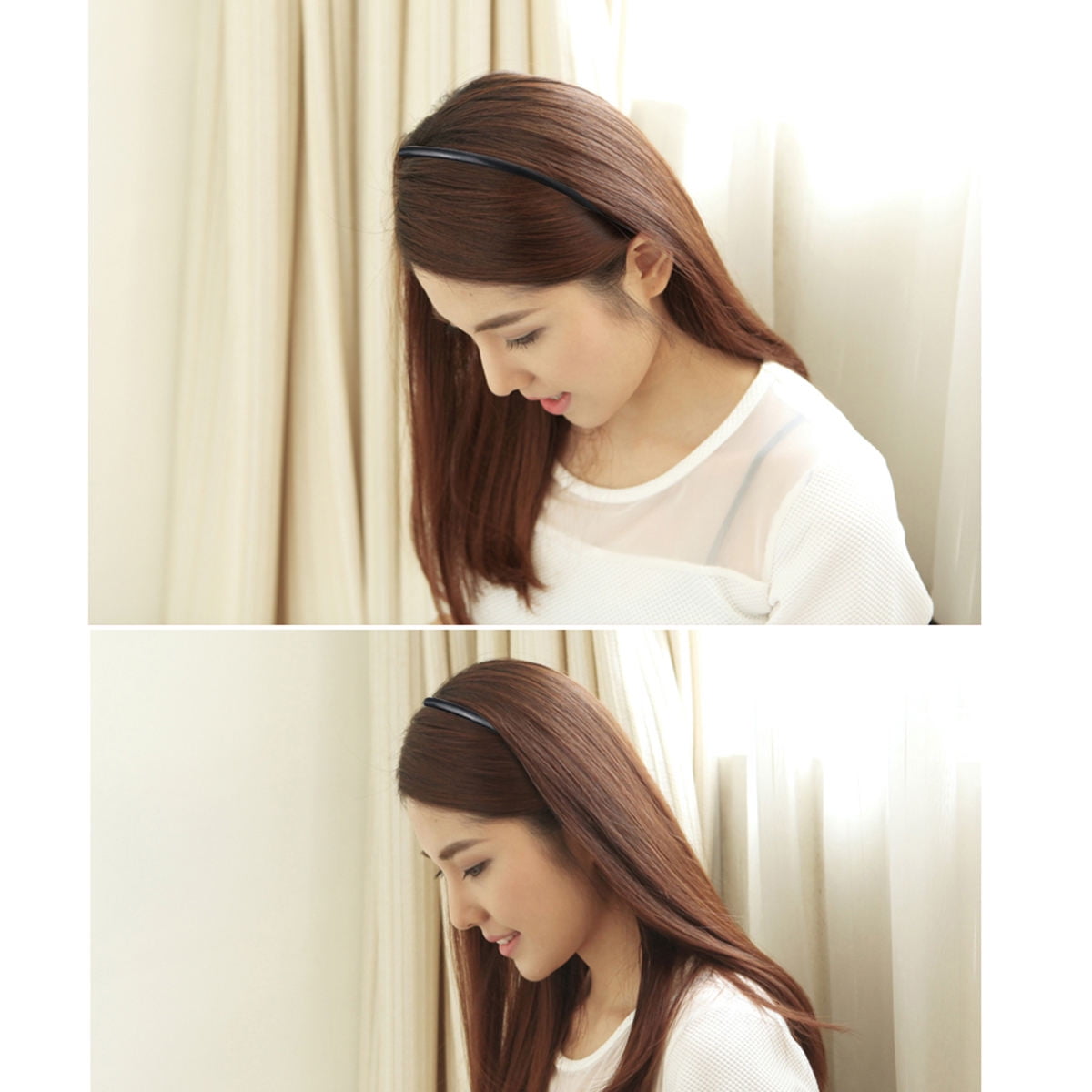 Raindrops 12Pcs Plain Headbands for Jeans Wear Evening Dress Round No ...