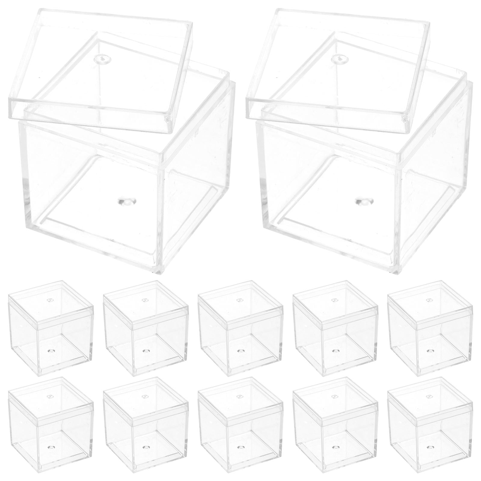 Raindrops 12Pcs Plastic Specimen Display Box 30ml Transparent Storage ...