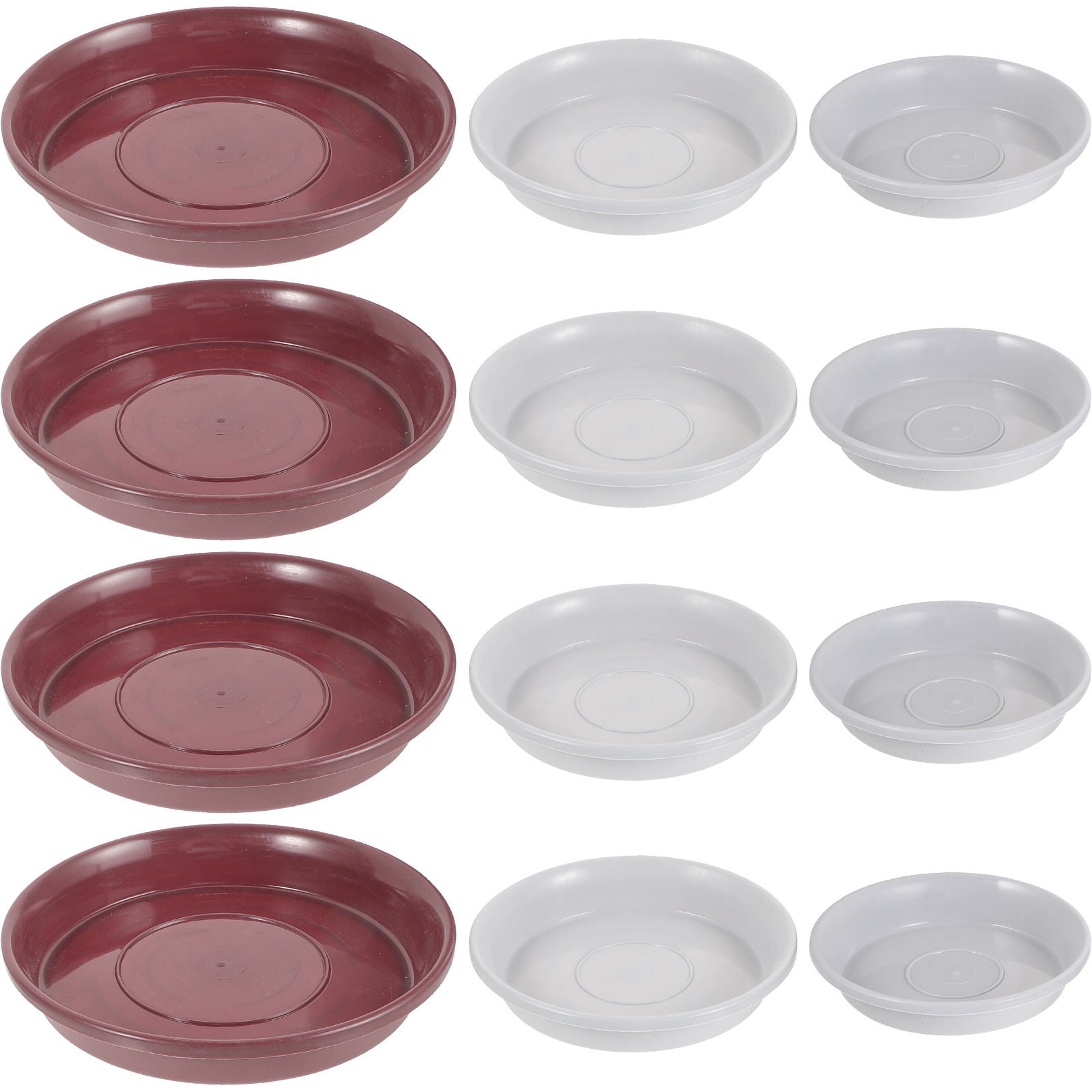 Raindrops 12Pcs Round Plastic Drip Trays for Flower Pots Preventing ...