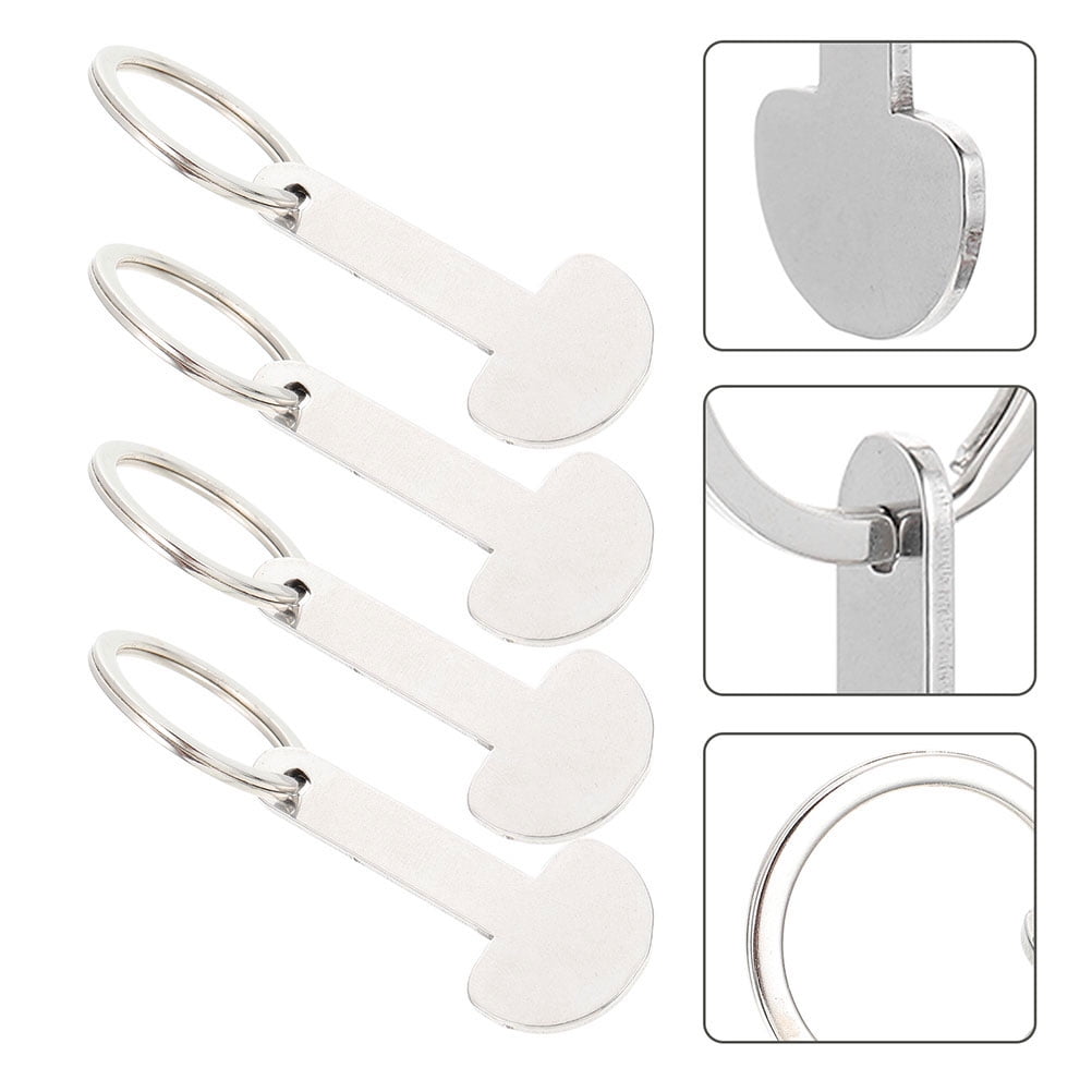 Raindrops 12Pcs Zinc Alloy Shopping Trolley Tokens Removable Shopping ...