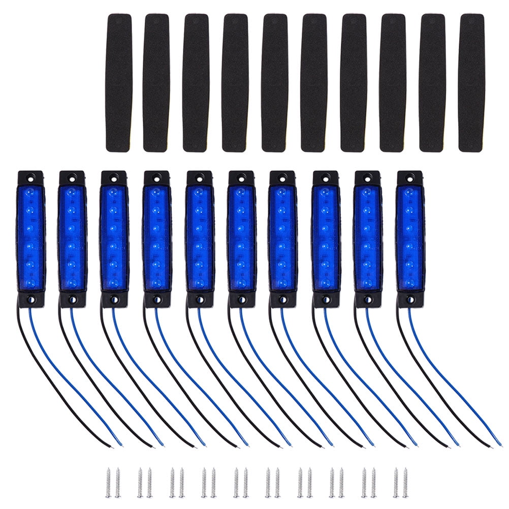Raindrops 12Set Led Side Light for Boat and Tractor Night Use IP67 Waterproof - Walmart.com