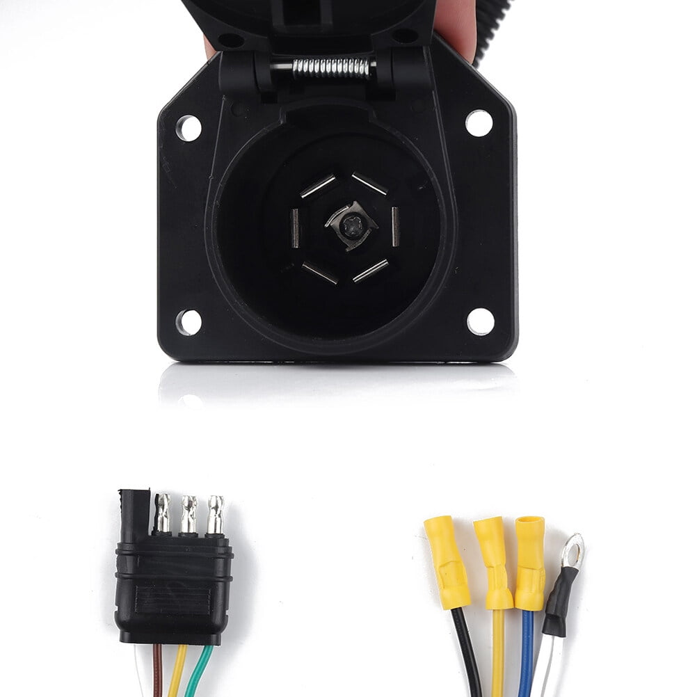 Raindrops 12V 7 Pin Round Trailer Plug 7 Way Socket Adapter Wiring ...