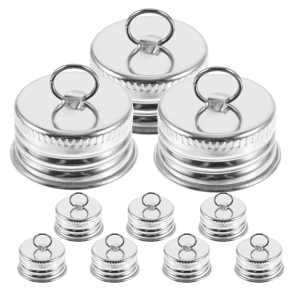 Raindrops Aluminum Screw Caps 12pcs Round For Pet Cans Jars Wide Mouth ...