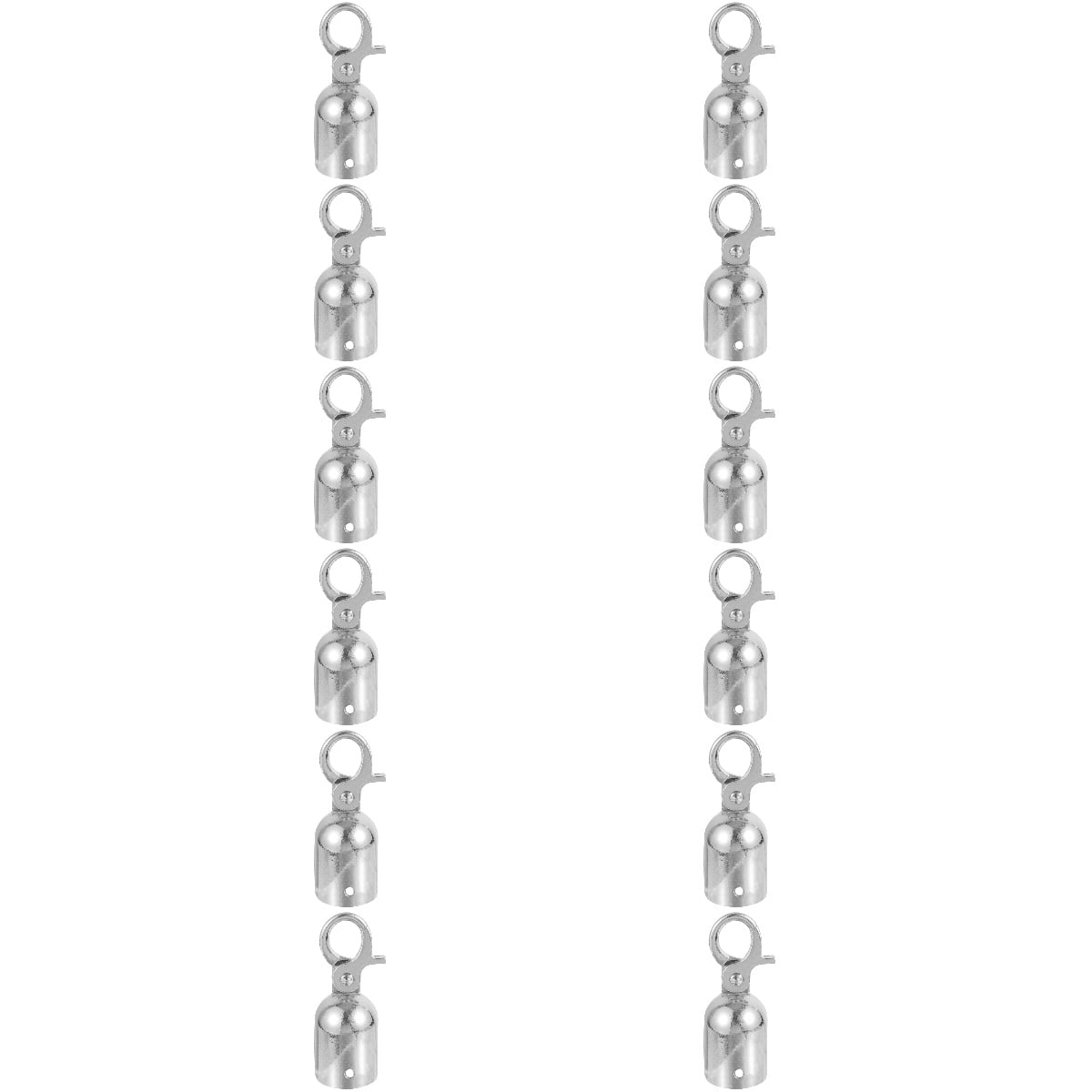 Raindrops 12pcs Cord End Cap Metal Rope Stopper Fastener Rope End ...