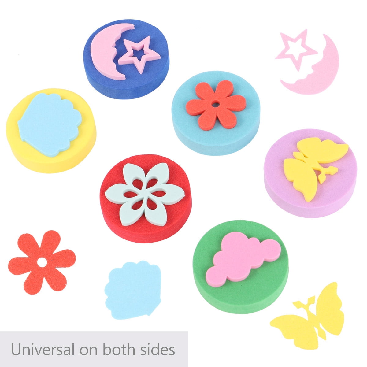 Raindrops 12pcs Graffiti EVA Stamps Double sided Painting Stamprs DIY ...