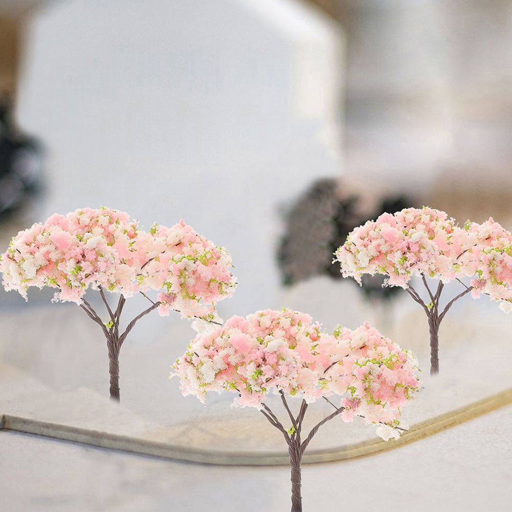 Raindrops 12pcs Miniature Cherry Blossom Trees Small Artificial Trees ...