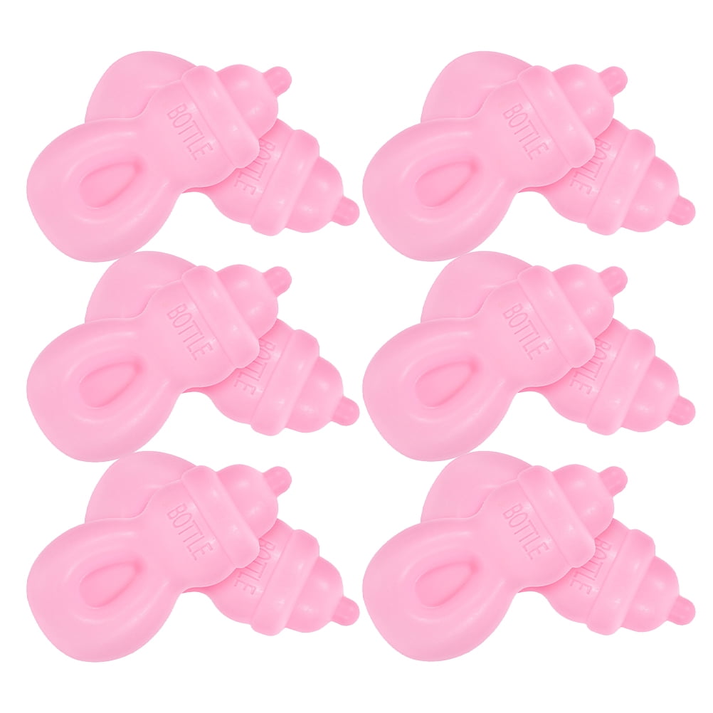 Raindrops Pink Plastic Baby Doll Milk Bottles for Decoration with ...