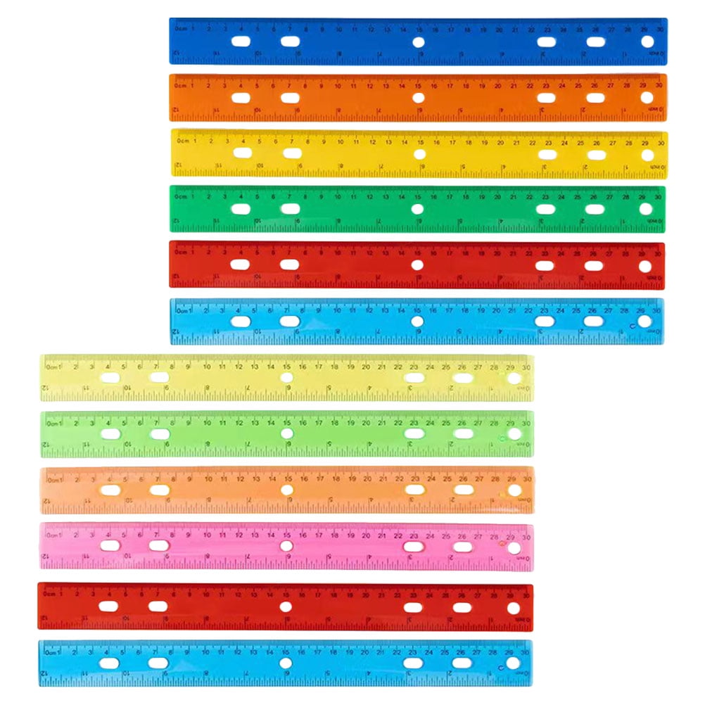 Raindrops 12pcs Plastic Rulers Length Measuring Straight Ruler For ...