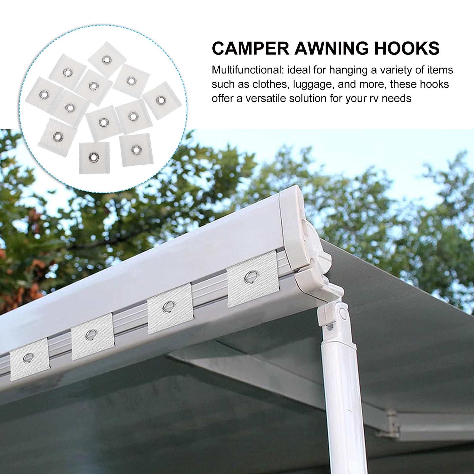 Raindrops 12pcs RV Awning Clamp Awning Rail Fittings fr Awning ...