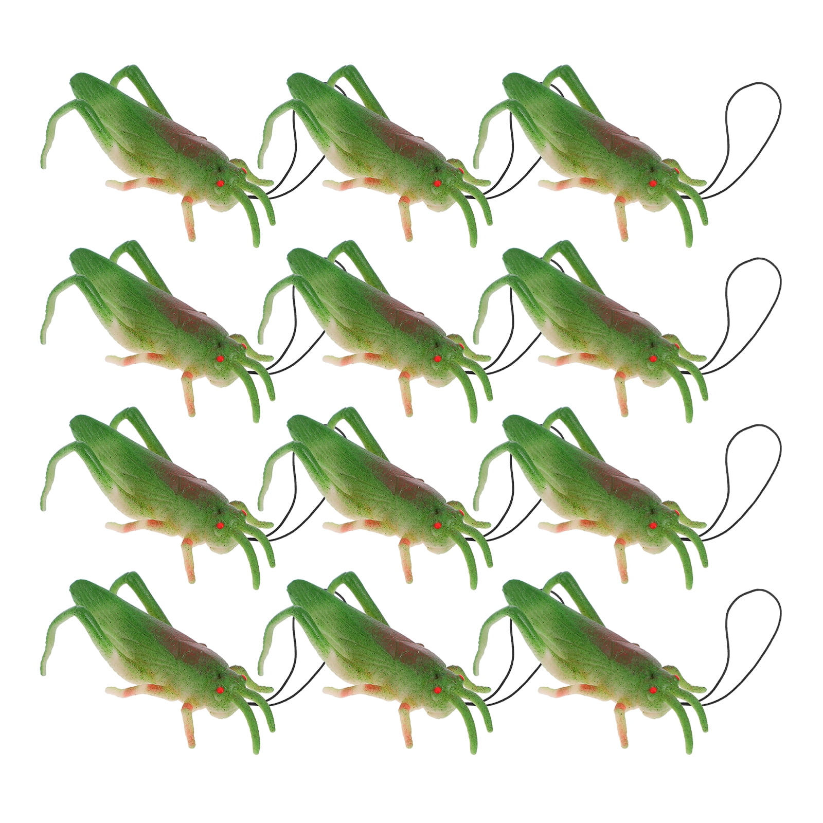 Raindrops 12pcs Rubber Grasshoppers Figurine Scientific Insect Toys ...