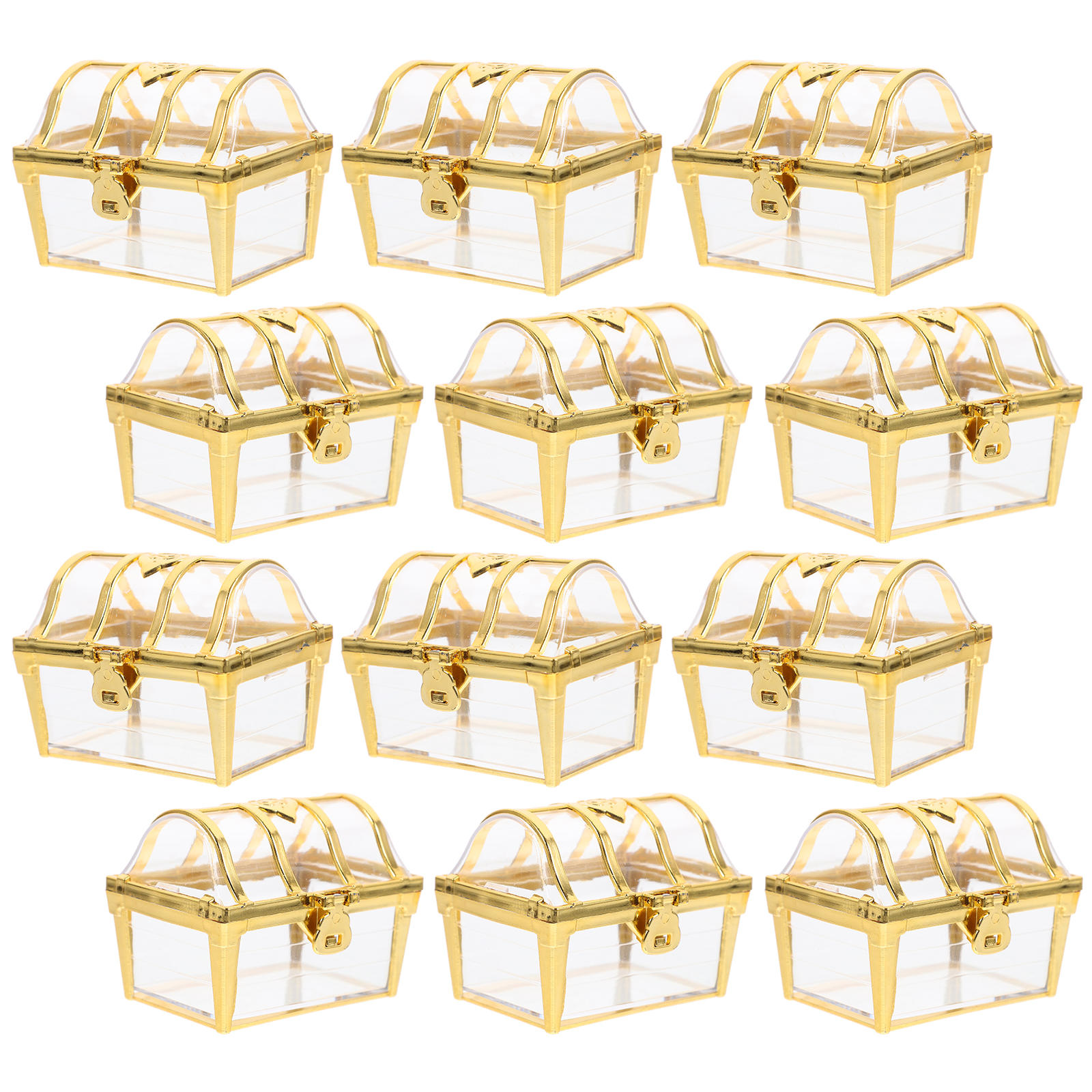 Raindrops 12pcs Silver Plastic Candy Boxes for Storage Small Treasure ...