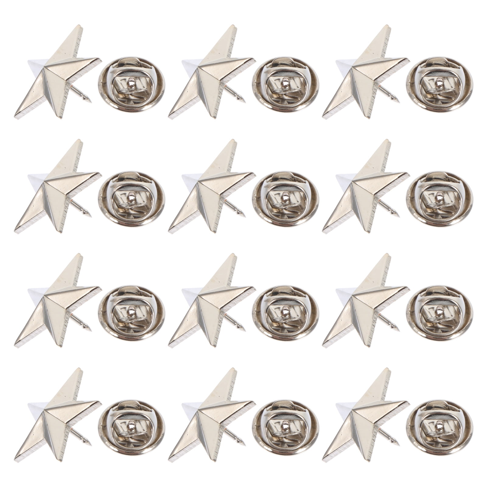 Raindrops 12pcs Star Shape Badges Lapel Pins Star Rating Badges Party ...
