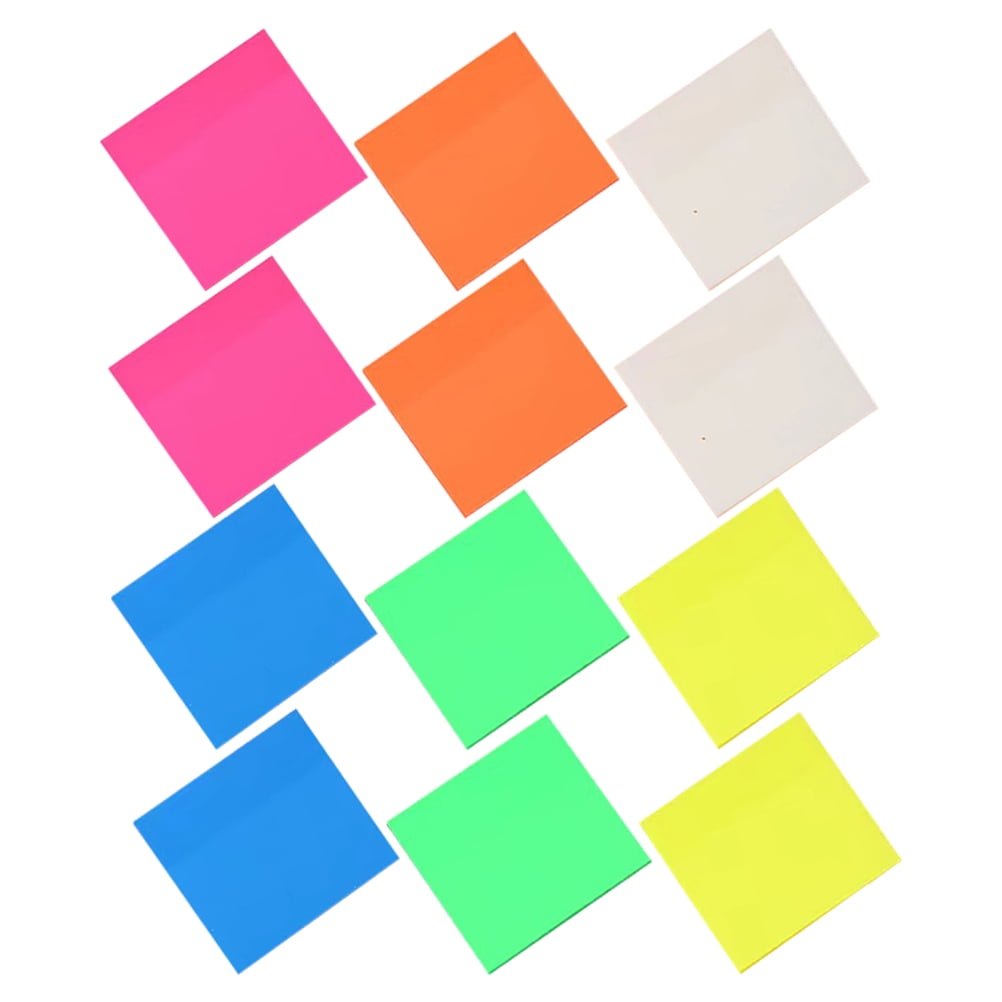 Raindrops 12pcs Sticky Notepad Memo Pad With Fluorescent Index Tabs ...