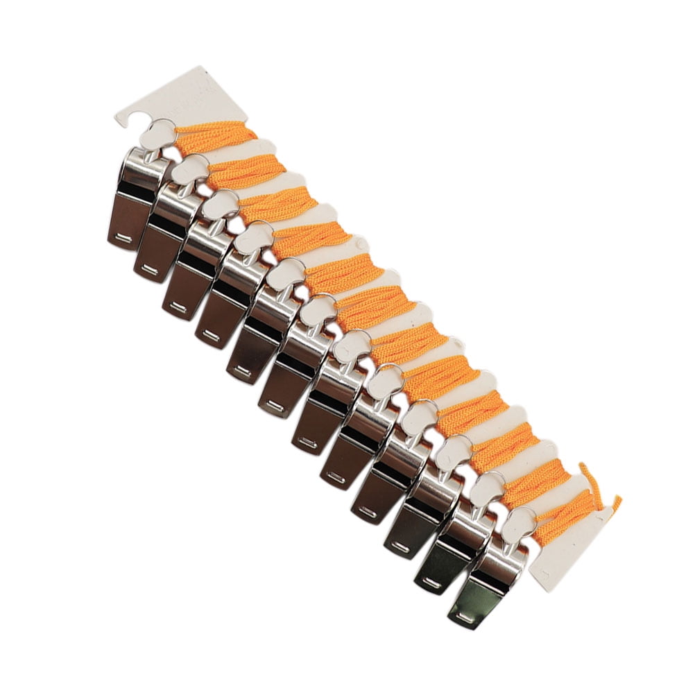 Raindrops 12pcs Whistles Steel Metal Simple Durable Judge First Aid Fan ...