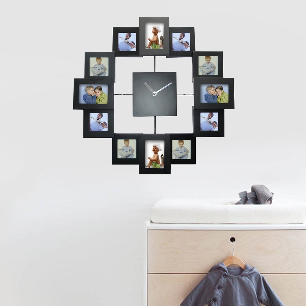 Raindrops 14 Inch Photo Frame Fashion Clock Metal Photo Frame Wall ...