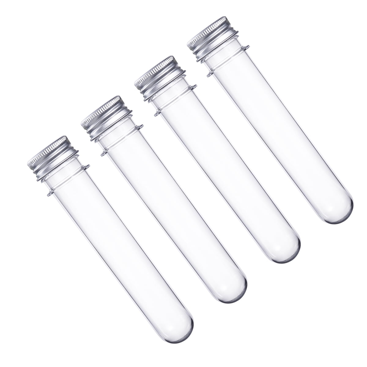 Raindrops 14 PCS Clear Test Tubes Flat Test Tube Bottle Screw Lid Test ...