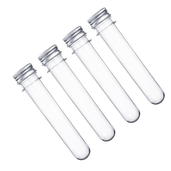 Raindrops 14 PCS Clear Test Tubes Flat Test Tube Bottle Screw Lid Test ...