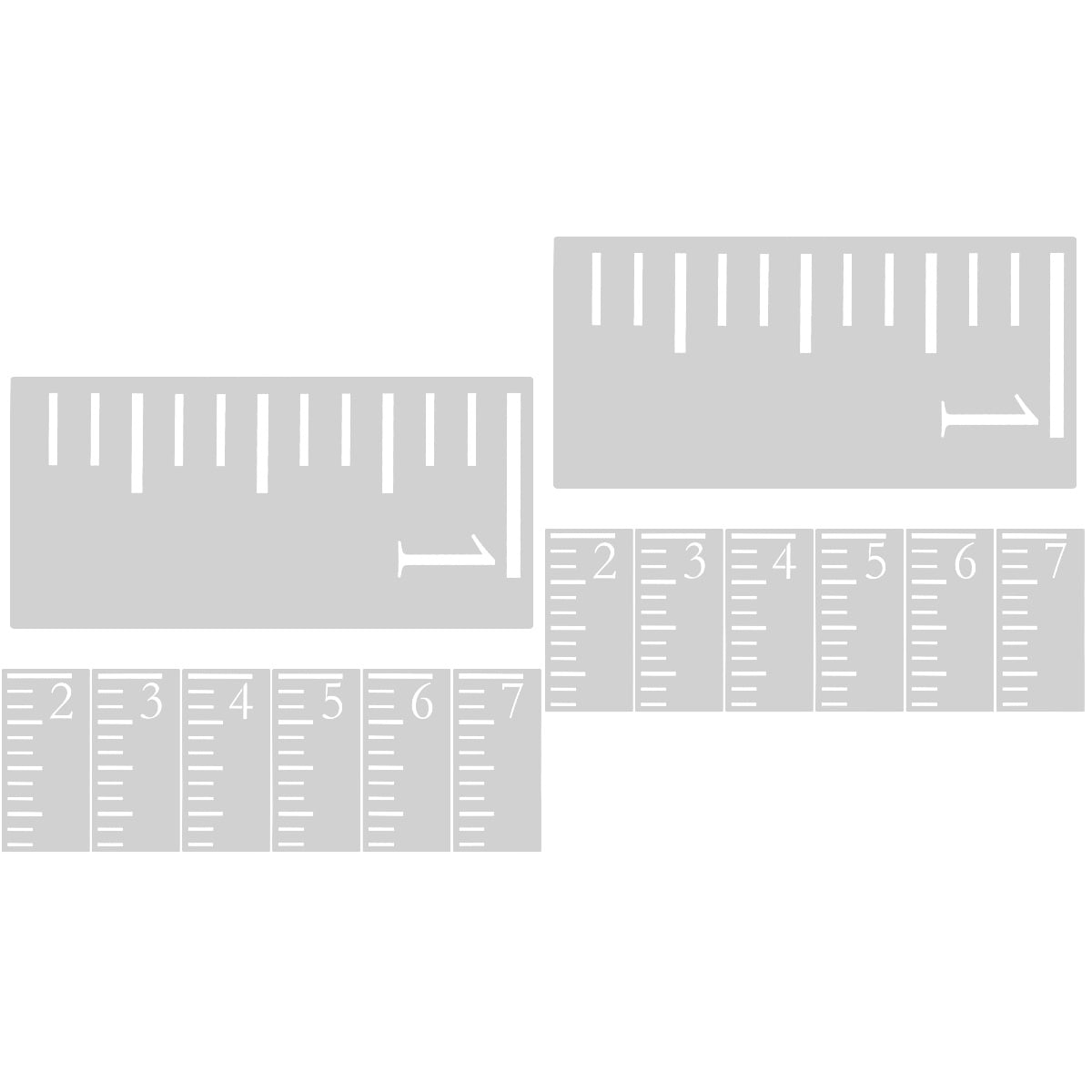 Raindrops 14 Pcs Children Height Chart Scale Stencil Plastic Kids ...