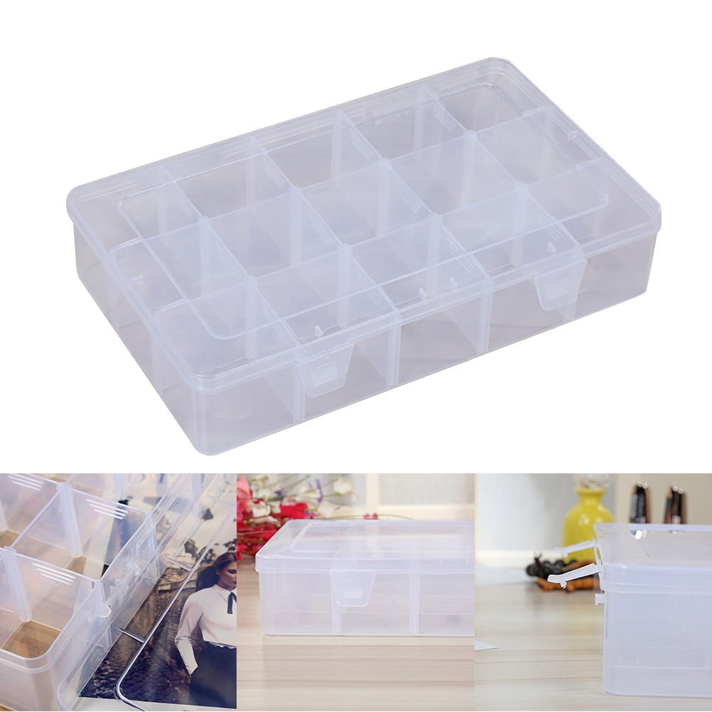 Raindrops 15 Grids Jewelry Box Mini Goods Organizer Loom Bands Storage ...