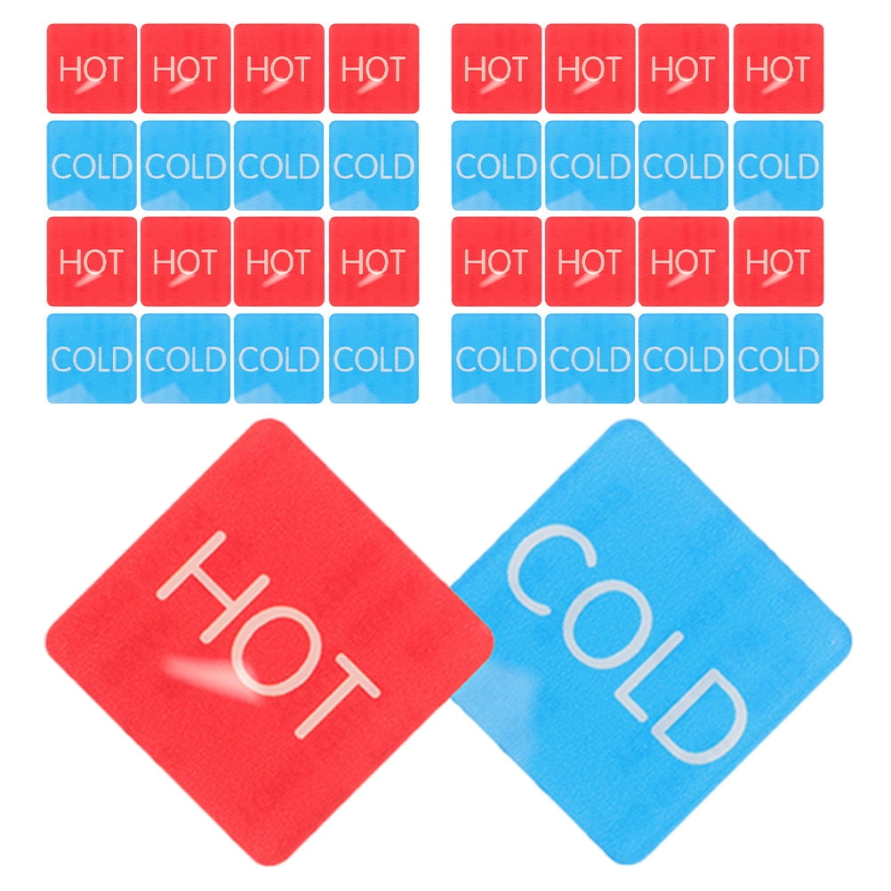 Raindrops 15 Pairs Hot Cold Water Signs and Pantry Labels Sticker Soap ...