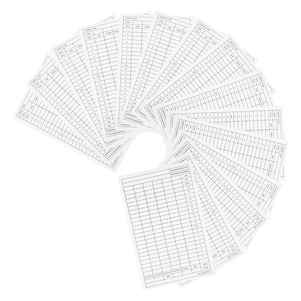 Raindrops 15 Pcs Golf Scorecard Balls Are Displayed Log Book Always ...