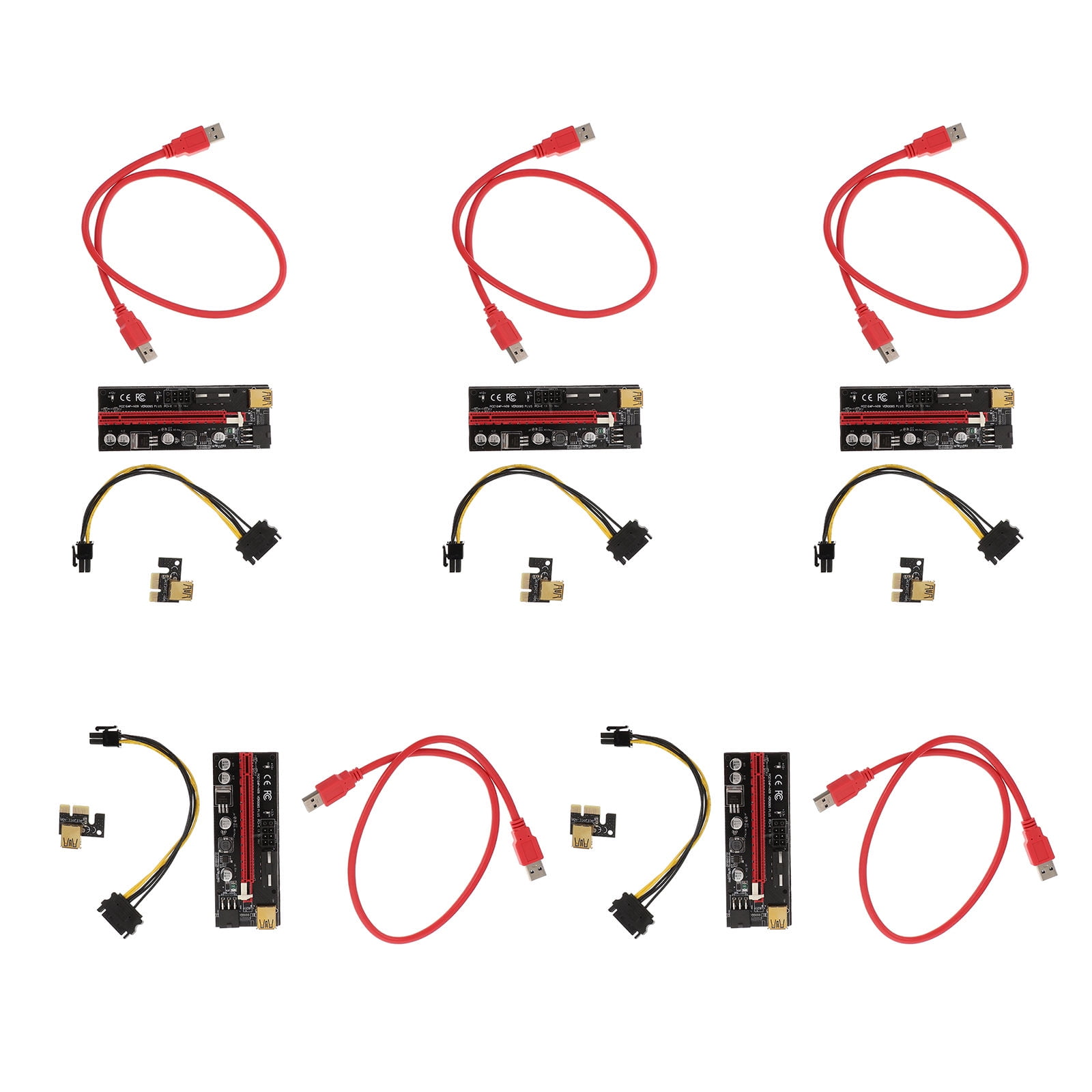 Raindrops 15 Sets 6-Pin PCI- Adapter GPU Riser Adapter Accessory ...