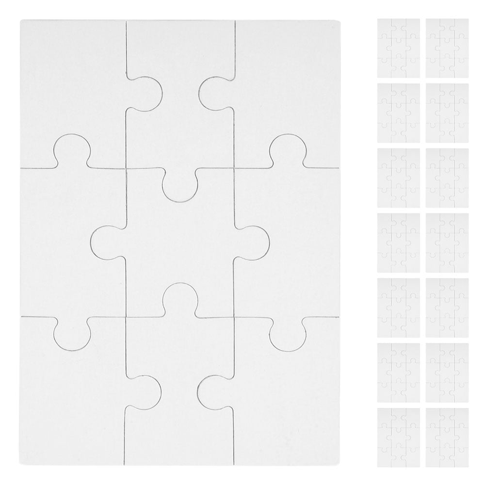 Raindrops 15 Sheets Painting Blank Puzzle DIY Paper Puzzle Unfinished ...