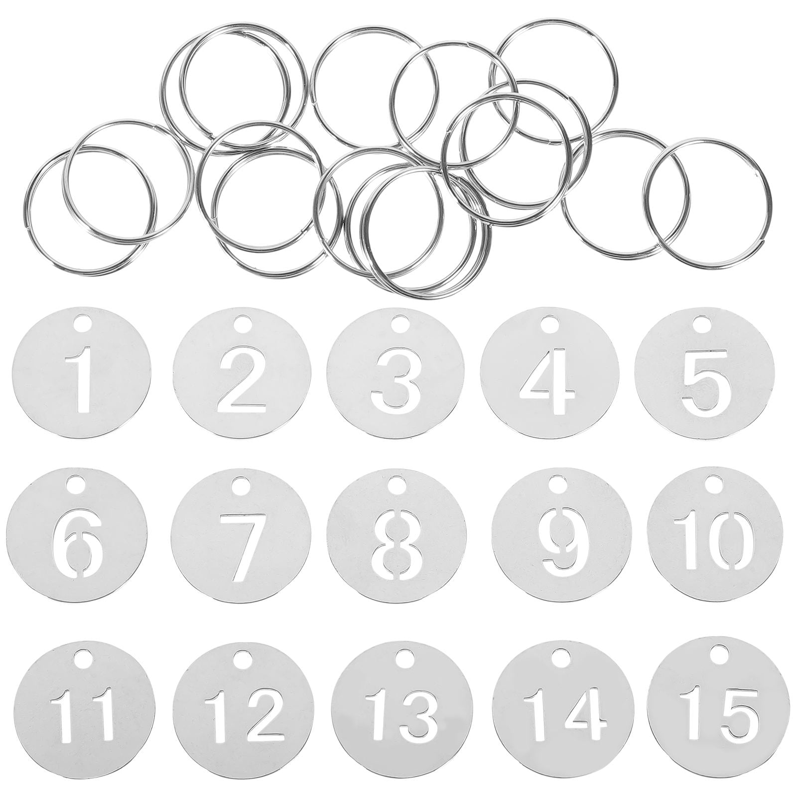 Raindrops 15 pcs Metal Key Label Tag Stainless Steel Key Tags Door ...