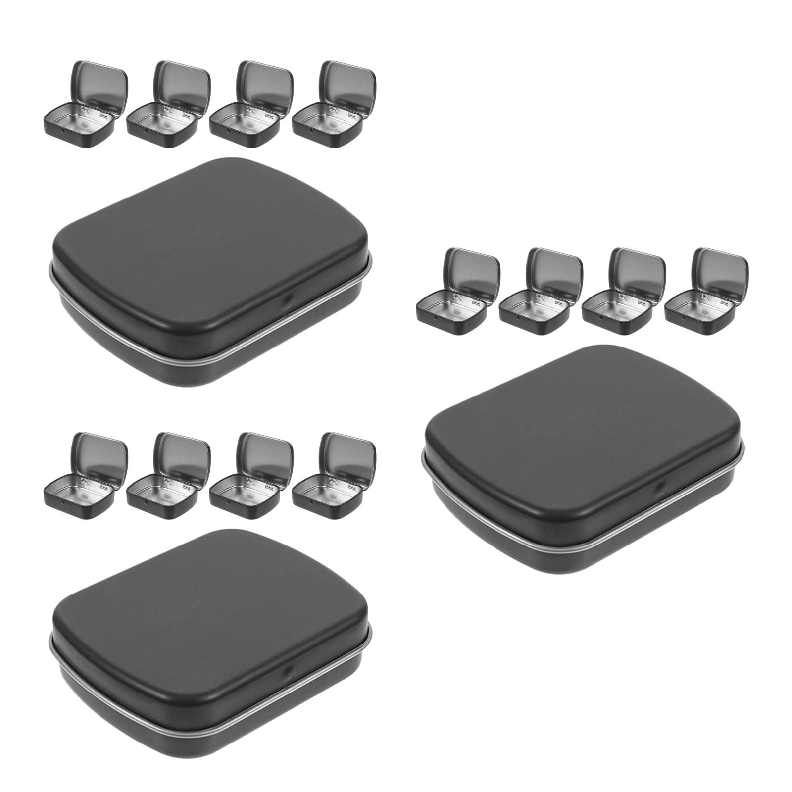 Raindrops 15 pcs Metal Rectangular Hinged Tin Portable Box Containers ...